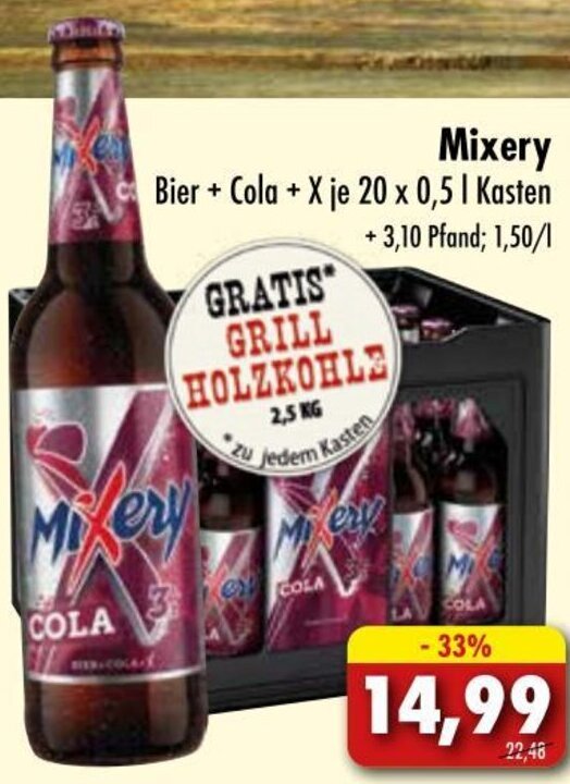 Mixery Bier + Cola + X 20x0,5 L Kasten Angebot bei Lösch Depot