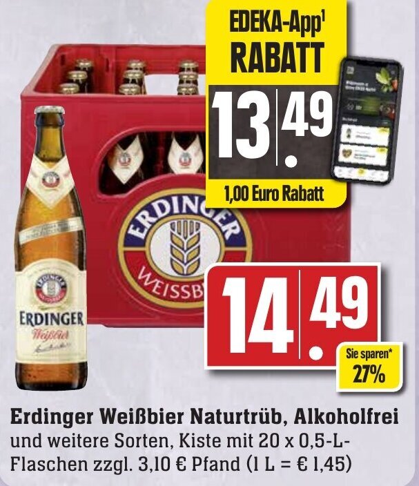 Erdinger Angebot Edeka