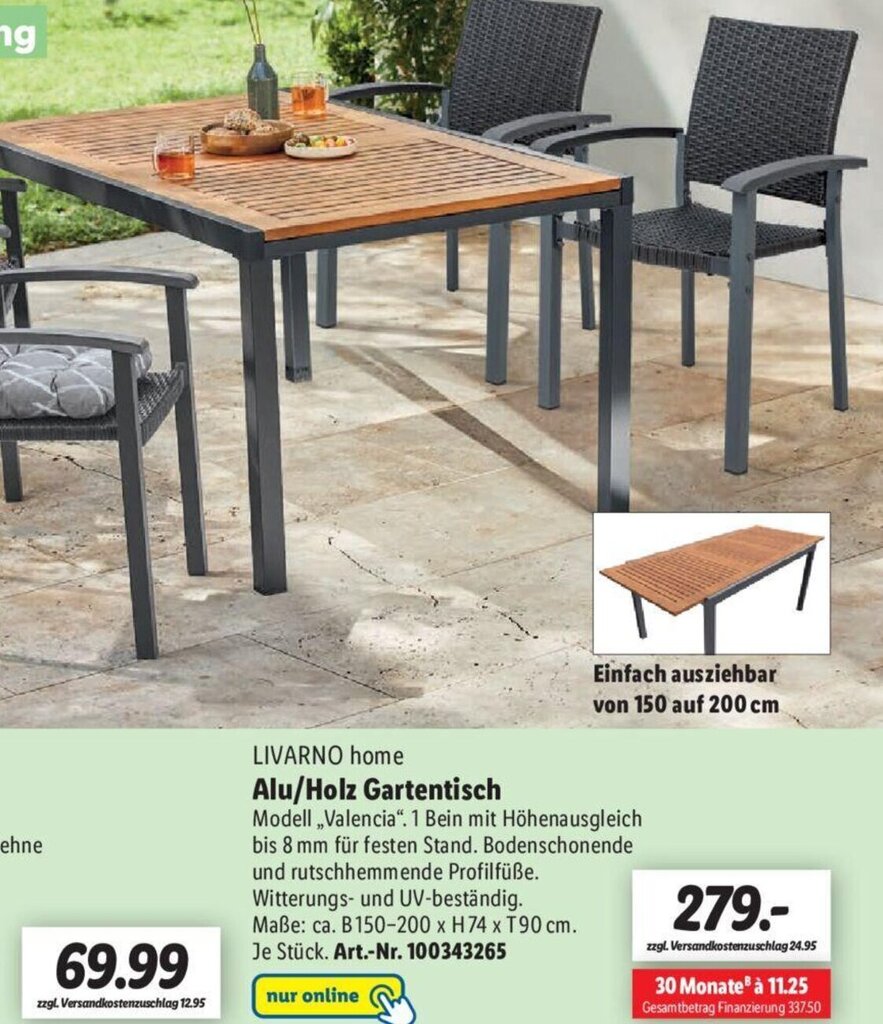 Lidl Alu Gartentisch
