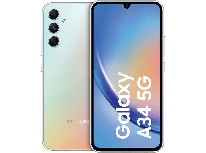 Samsung galaxy a34 5g 128 gb awesome silver dual sim Angebot bei MediaMarkt