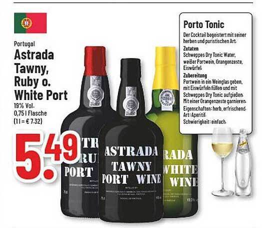 Astrada tawny, ruby oder white port Angebot bei trinkgut