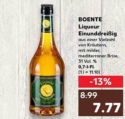 Boente liqueur einunddreißig Angebot bei Kaufland