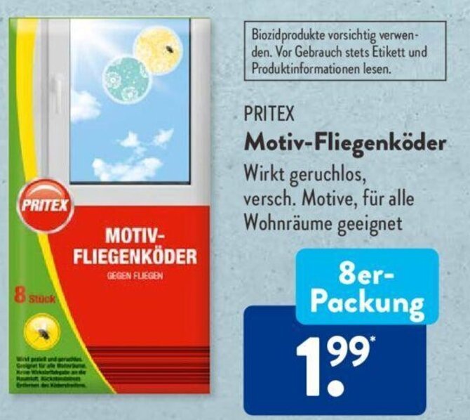 Pritex Motiv-Fliegenköder 8er Packung Angebot bei Aldi Süd