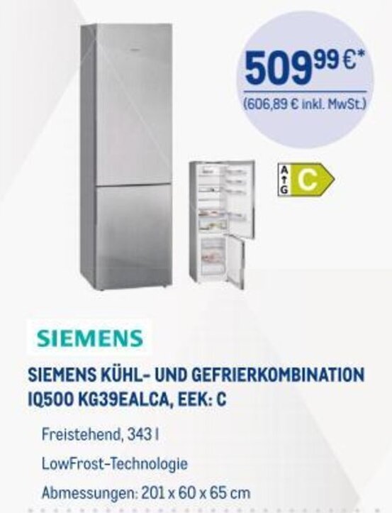 Siemens Iq500 Kuhl Gefrierkombination