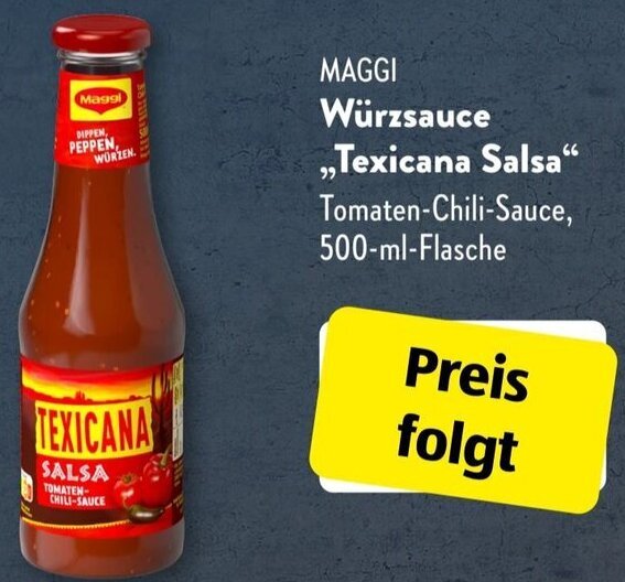Maggi Würzsauce Texicana Salsa 500 ml Flasche Angebot bei Aldi Süd