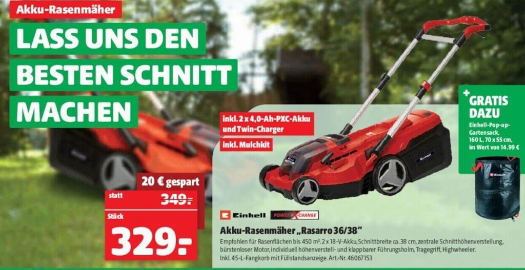 Akku Rasenmaher Hagebaumarktnull