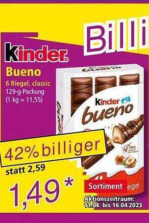 Kinder bueno 6 riegel Angebot bei Norma