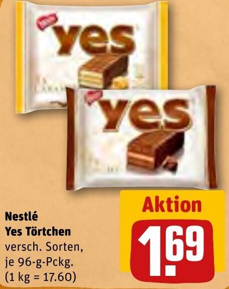 Nestlé Yes Törtchen 96 g Pckg. Angebot bei REWE