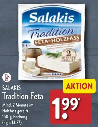 Salakis Tradition Feta 150 g Packung Angebot bei Aldi Nord
