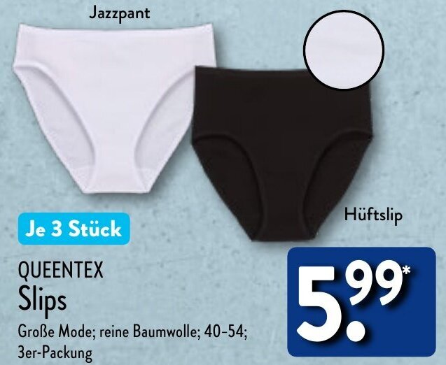Queentex Slips Angebot bei Aldi Nord