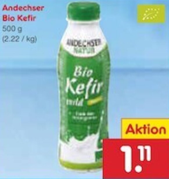 Andechser Bio Kefir 500 g Angebot bei Netto Marken-Discount