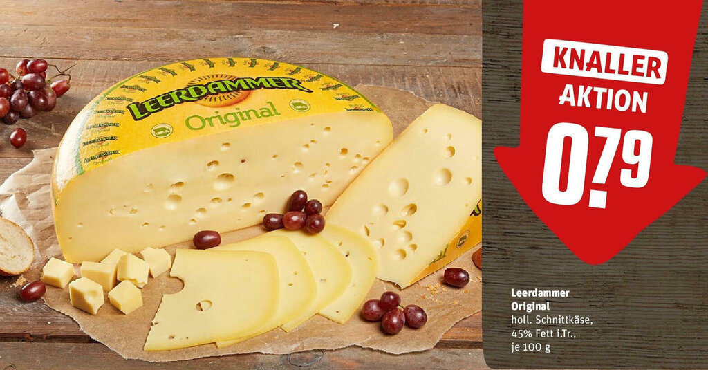 Leerdammer Original 100 g Angebot bei REWE