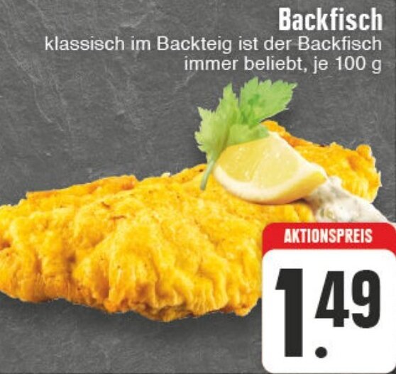 Backfisch 100 g Angebot bei Edeka Wegner