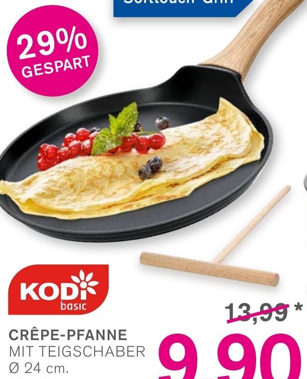 CRÊPE-PFANNE MIT TEIGSCHABER Angebot bei KODi
