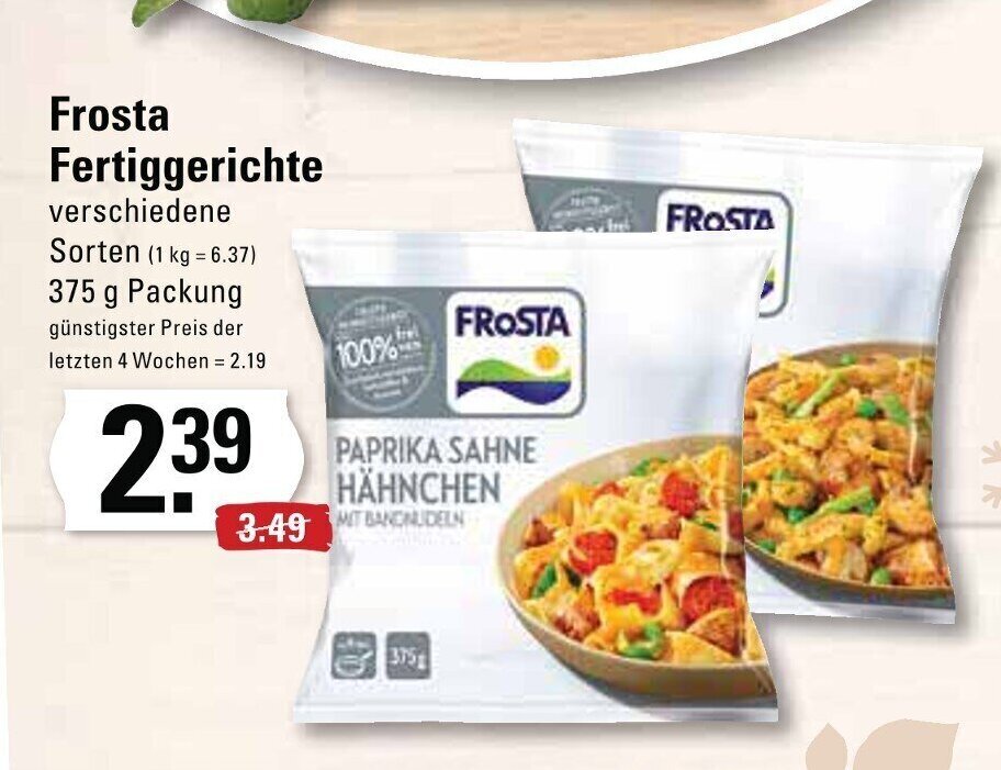 Frosta Fertiggerichte 375g Angebot bei Edeka