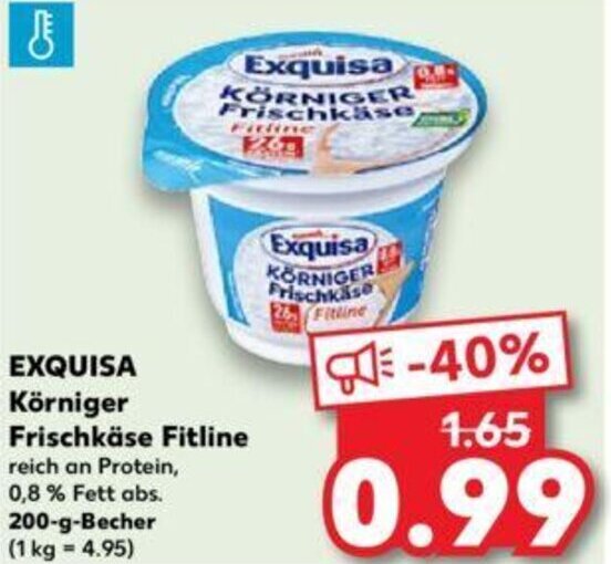 EXQUISA Körniger Frischkäse Fitline 200 g Angebot bei Kaufland