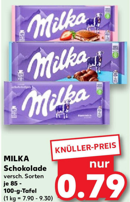 MILKA Schokolade 85 -100-g-Tafel Angebot bei Kaufland
