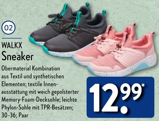 WALKX Sneaker Angebot bei Aldi Nord