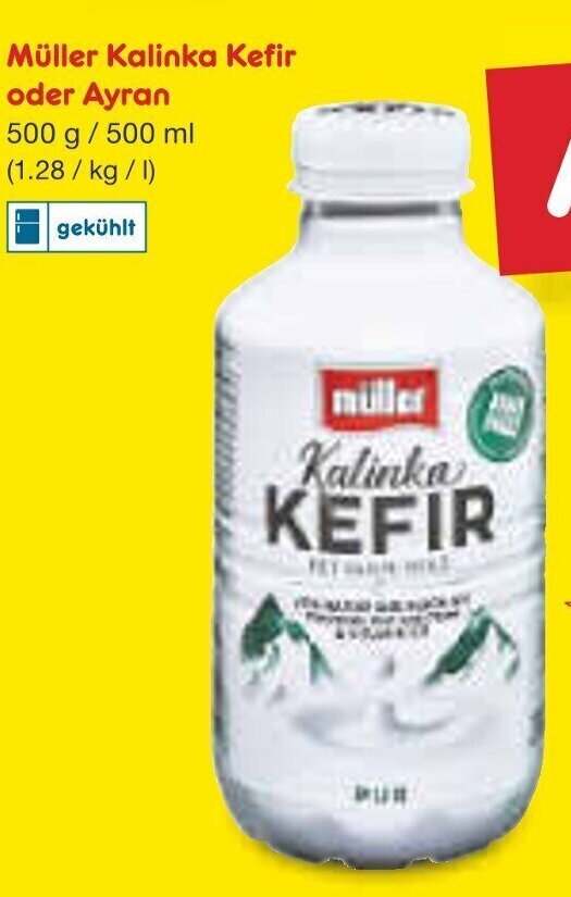 Müller Kalinka Kefir oder Ayran 500g/500 ml Angebot bei Netto Marken ...