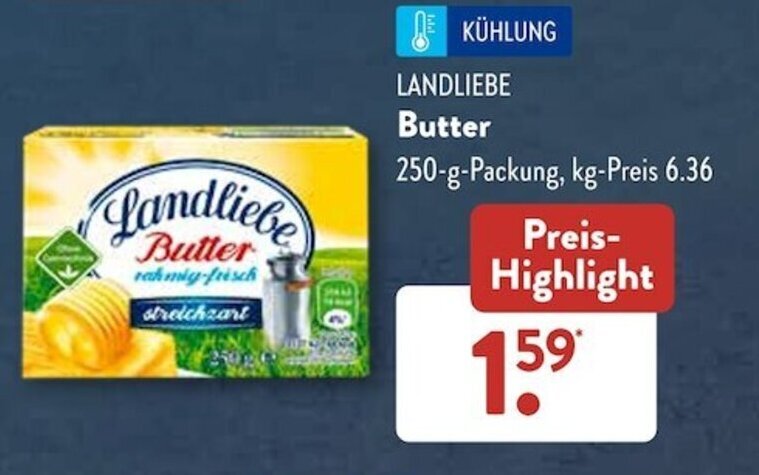 Butter 250g Angebot bei Aldi Süd