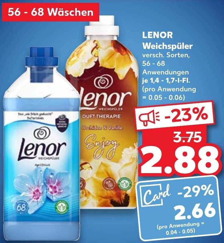 Spannende Lenor Weichspuler Angebot Ebenbild