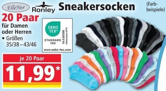 Elle Nor/Ronley Sneakersocken 20 Paar Angebot bei Norma