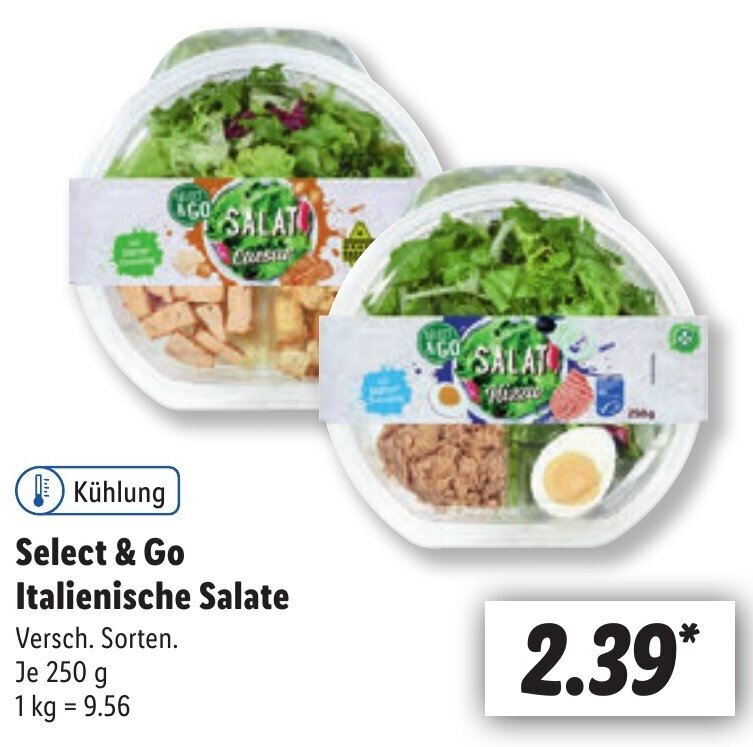 Select & Go Italienische Salate 250 g Angebot bei Lidl