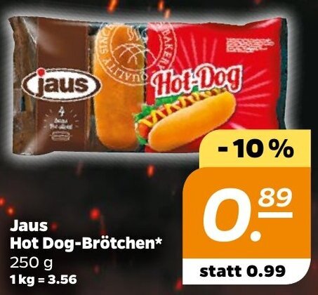Jaus Hot Dog-Brötchen 250 g Angebot bei NETTO