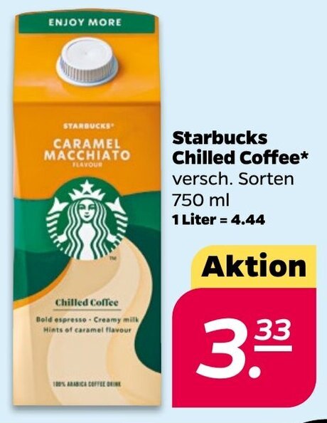 Starbucks Chilled Coffee 750 ml Angebot bei NETTO