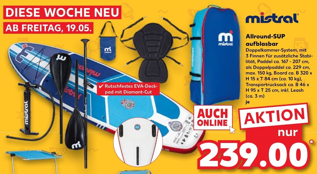 mistral Allround-SUP aufblasbar Angebot bei Kaufland