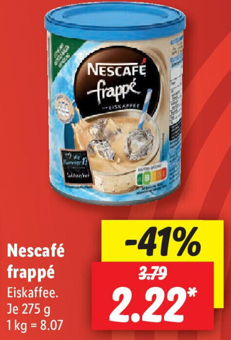Nescafé frappé Eiskaffee 275 g Angebot bei Lidl
