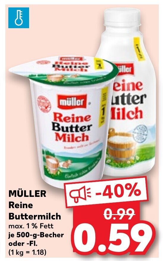 müller Reine Butter Milch 500g Angebot bei Kaufland