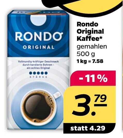 Rondo Original Kaffee* 500 g Angebot bei NETTO