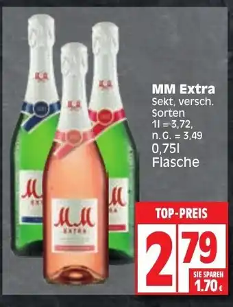 MM Extra Sekt, versch. Sorten 750ml Angebot bei Edeka