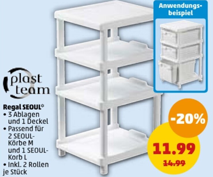 plast team Regal SEOUL* Angebot bei PENNY