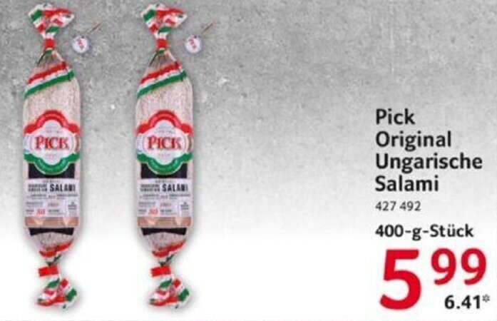 Pick Original Ungarische Salami 400-g-Stück Angebot bei Selgros