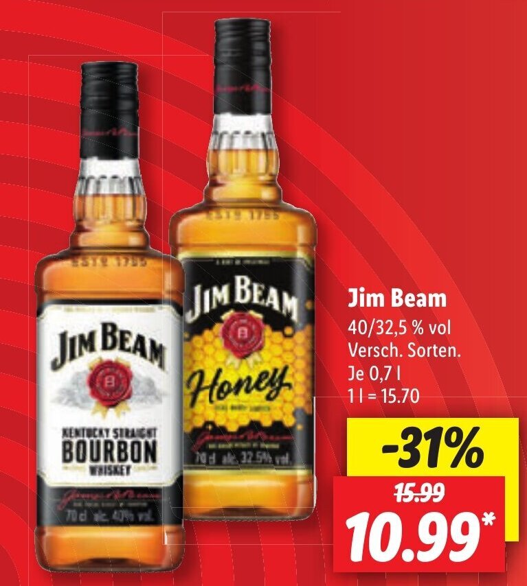 JIM BEAM 750 mL Angebot bei Lidl