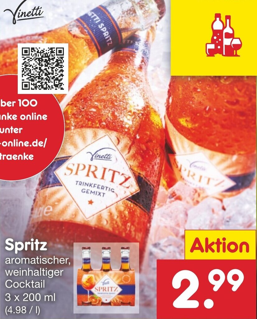 Vinetti Spritz 3x200 ml Angebot bei Netto Marken-Discount