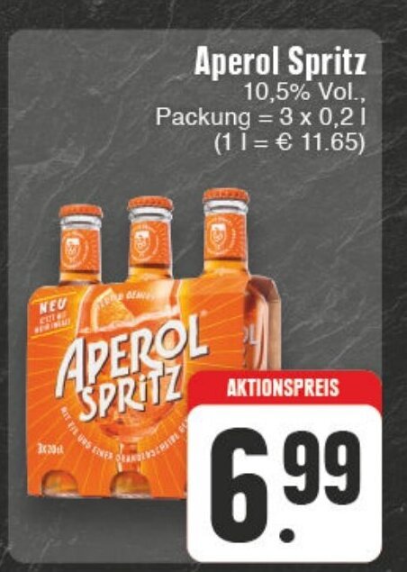 Aperol Spritz 3*200ml Angebot bei Edeka Wegner