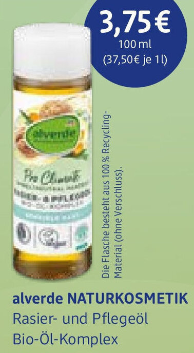 alverde NATURKOSMETIK Rasier- und Pflegeöl Bio-Öl-Komplex 100 ml ...