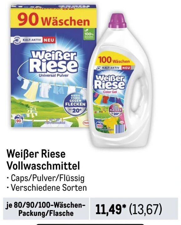 Faszinierend Weißer Riese 100 Wäschen Angebot Ebenbild