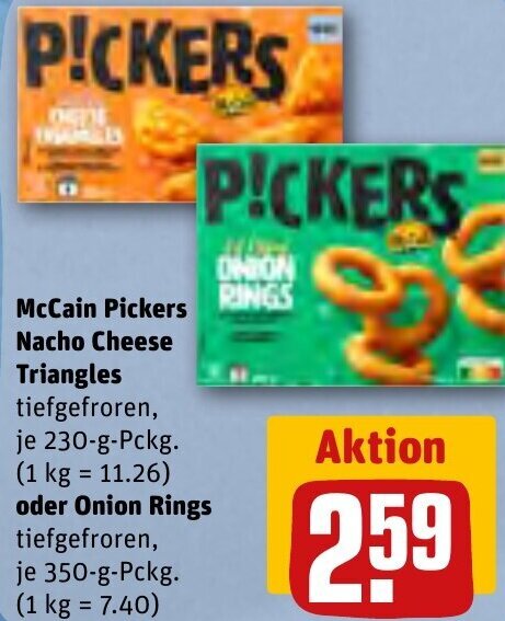 McCain Pickers Nacho Cheese Triangles 230-g-Pckg. oder Onion Rings 350 ...