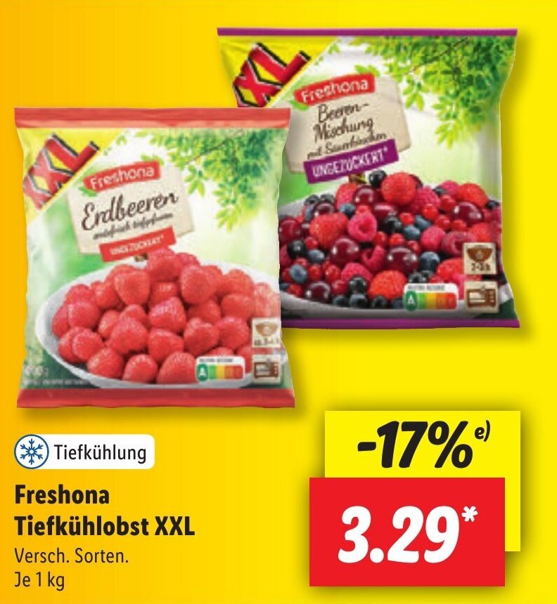 Freshona Beeren Mischung 1 kg Angebot bei Lidl