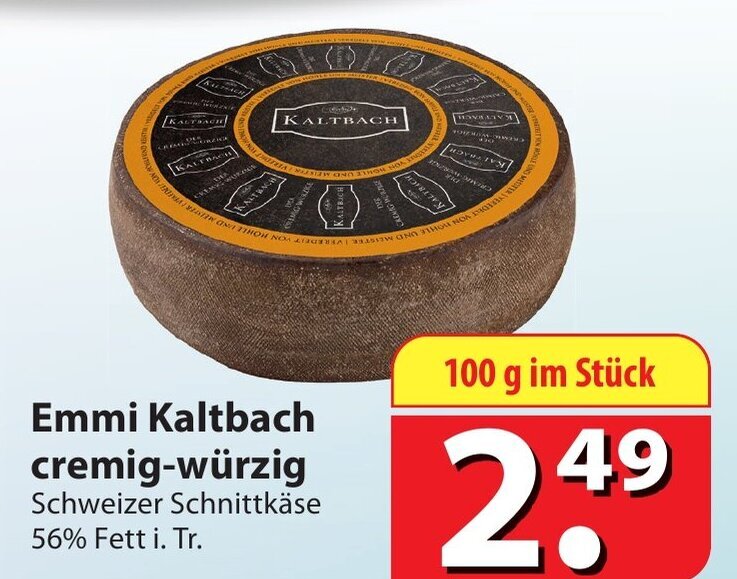 Emmi Kaltbach cremig-würzig 100 g im Stück Angebot bei Famila Nord Ost