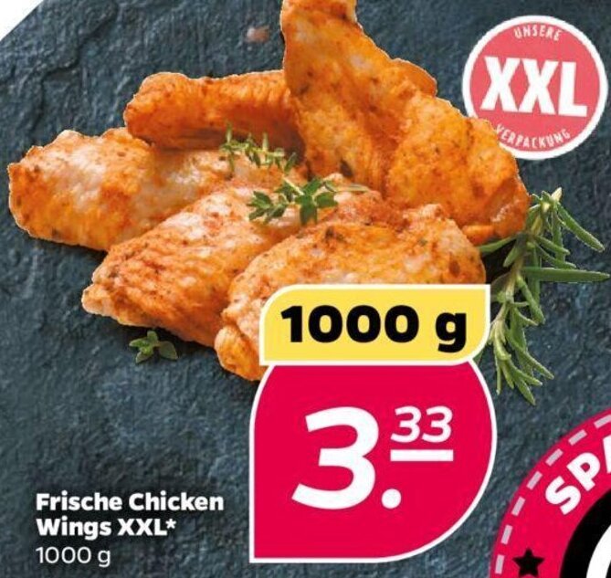 Frische Chicken Wings XXL* 1000 g Angebot bei NETTO