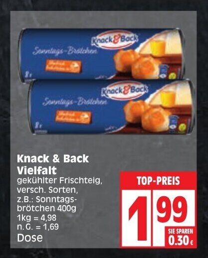 Knack & Back Vielfalt gekühlter Frischteig, versch. Sorten Angebot bei ...