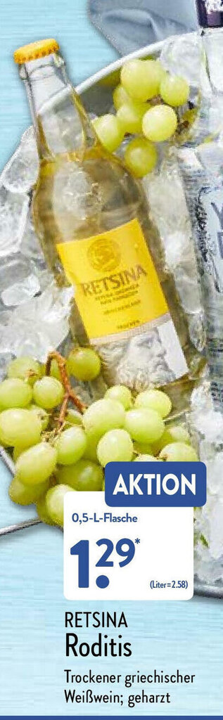 Retsina Roditis 0,5L Angebot bei Aldi Nord