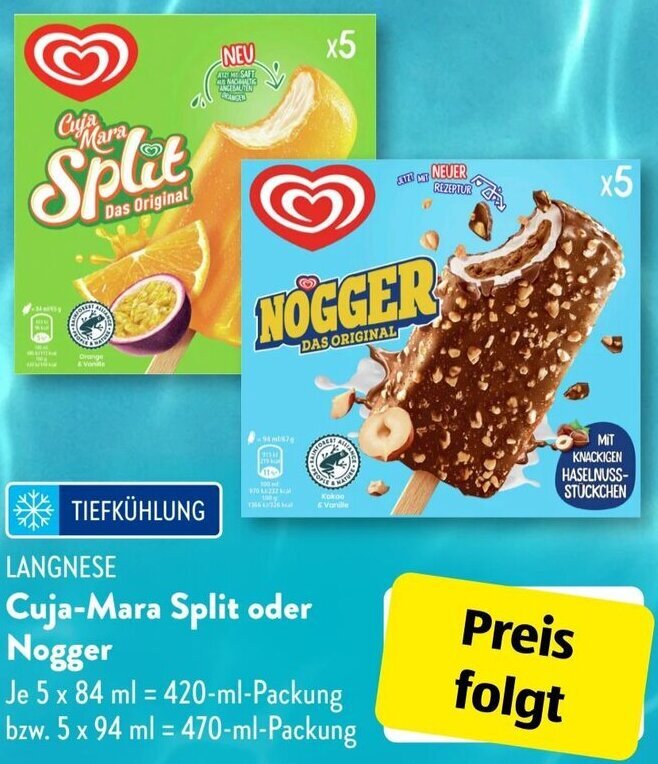 LANGNESE Cuja-Mara Split oder Nogger 420/470 ml Packung Angebot bei ...