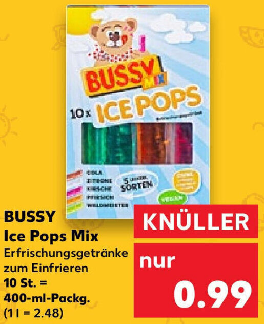 BUSSY Ice Pops Mix 400-ml-Packg. Angebot bei Kaufland