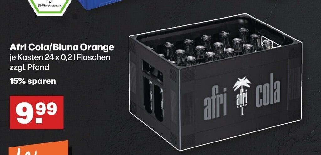 Afri Cola/Bluna Orange 24*200ml Angebot bei Handelshof